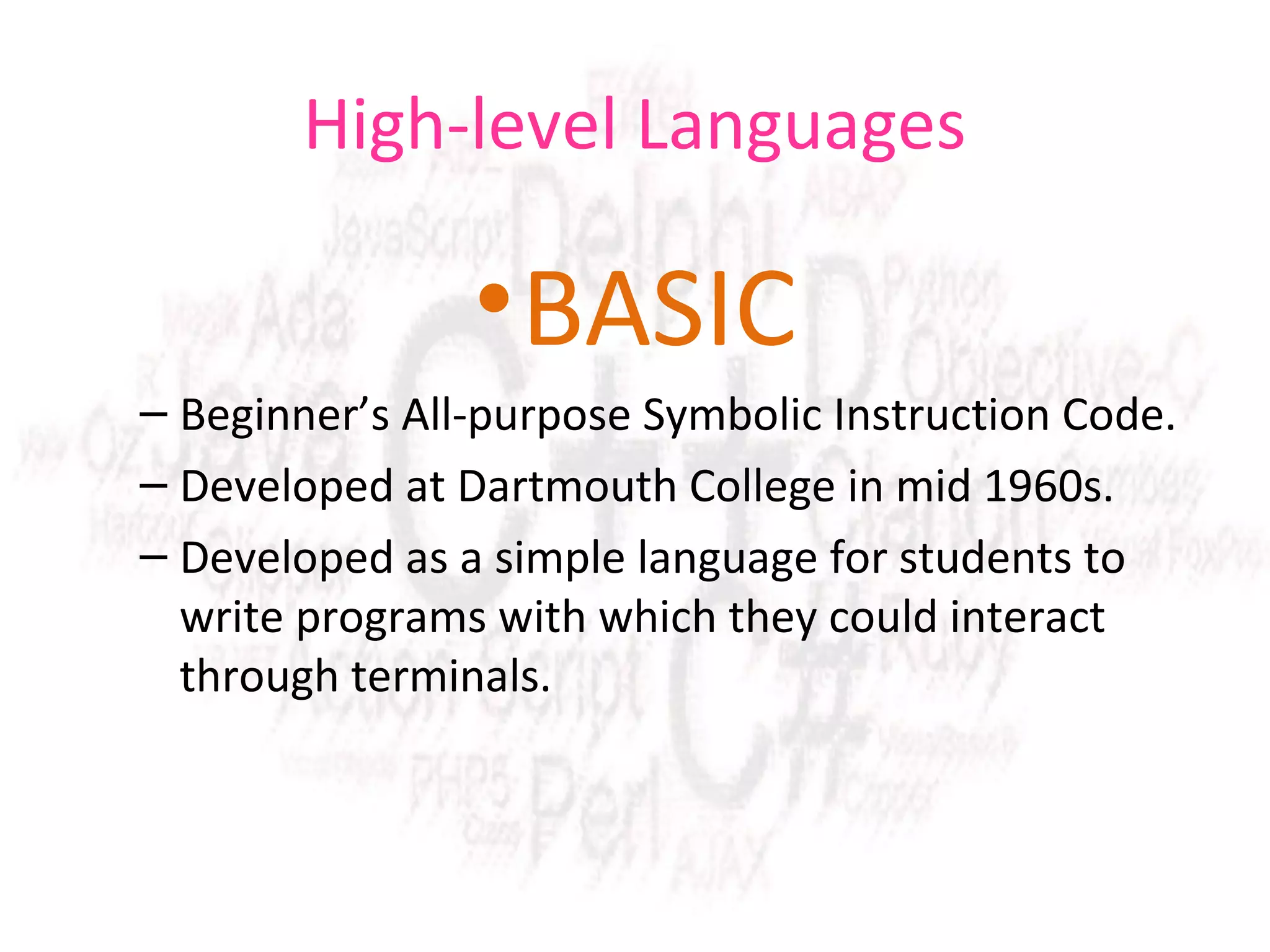Programming languages | PPT