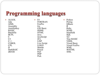 Programming languages | PPSX