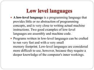 Programming languages | PPSX