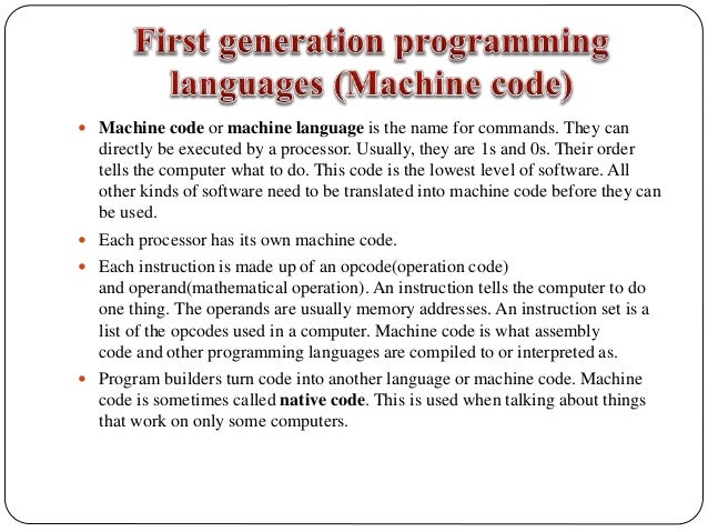 Programming languages