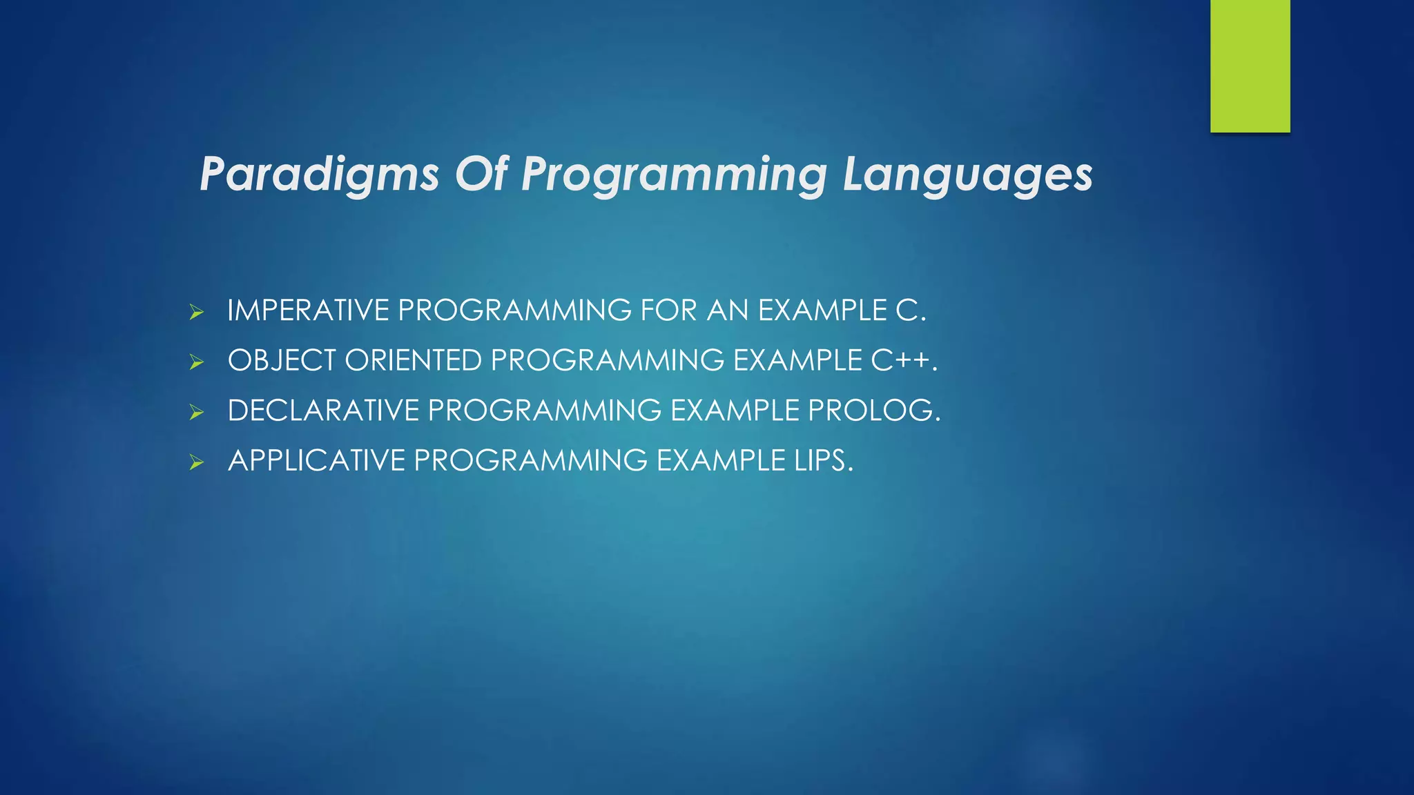 Programming languages | PPTX