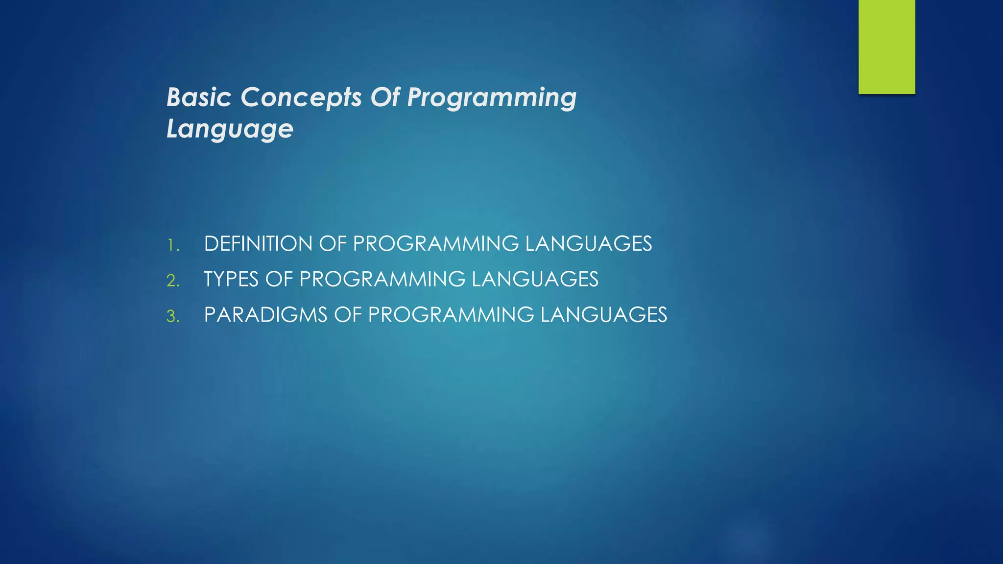 Programming languages | PPTX
