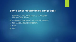 Programming languages | PPTX