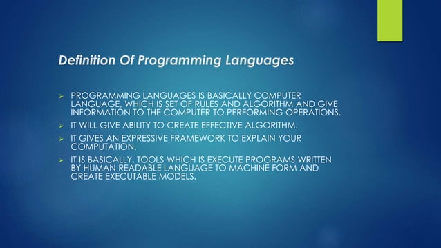 Programming languages