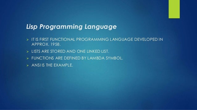Programming languages