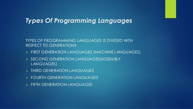 Programming languages