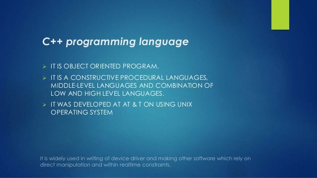 Programming languages