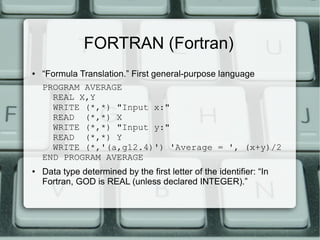 Programming languages | PPT