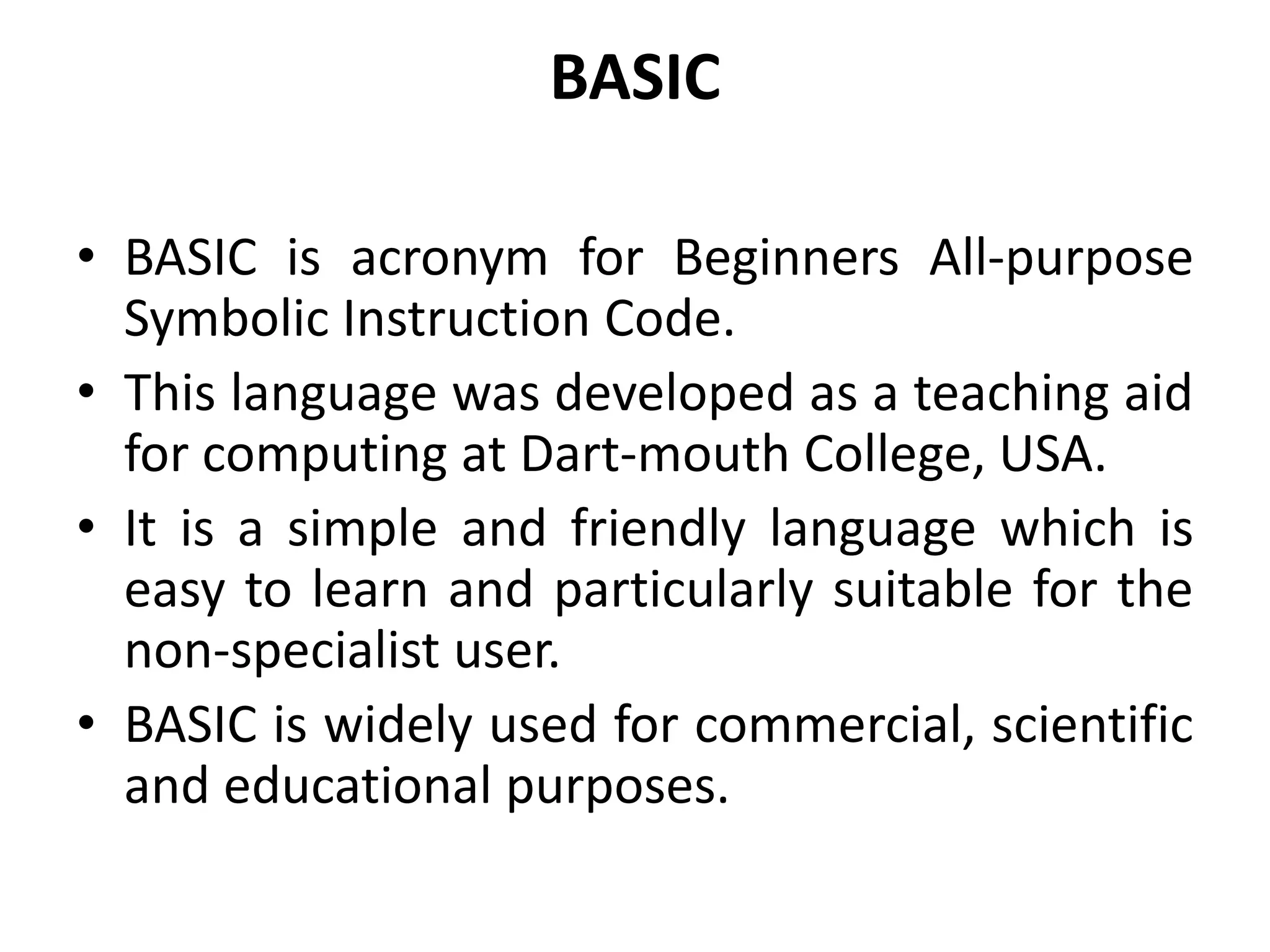 Programming Languages Ppt