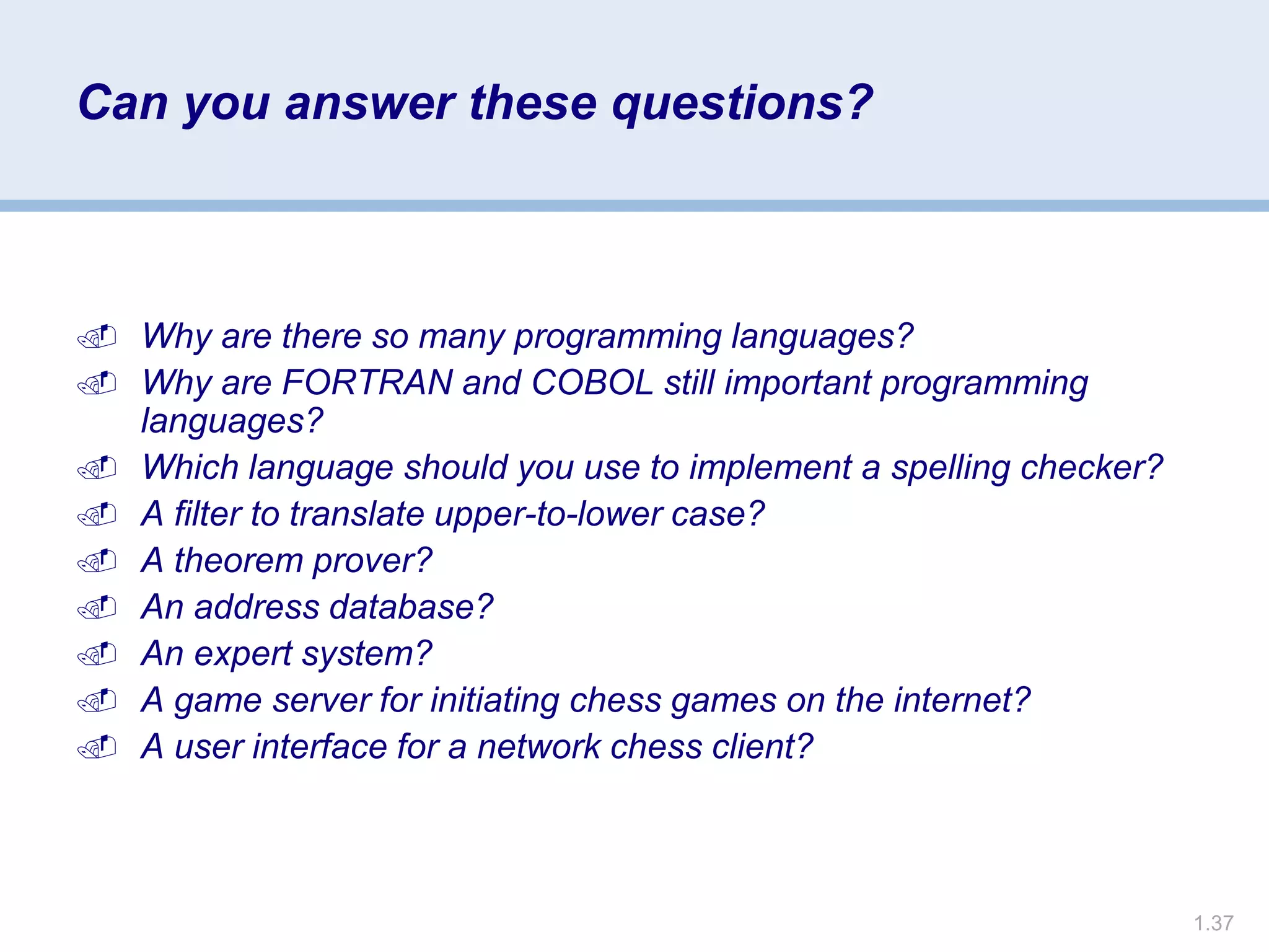 Programming Languages | PPT