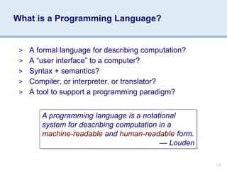 Programming Languages | PPT