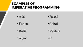 Programming languages and paradigms | PPTX
