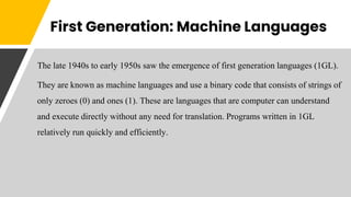 Programming languages and paradigms | PPTX