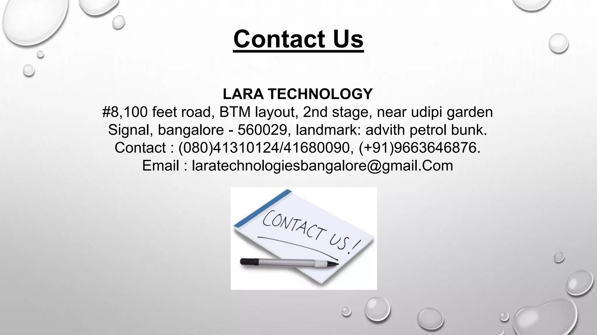 Programming languages at lara technologies | PPTX