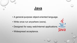 Programming languages at lara technologies