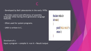 Programming languages | PPT