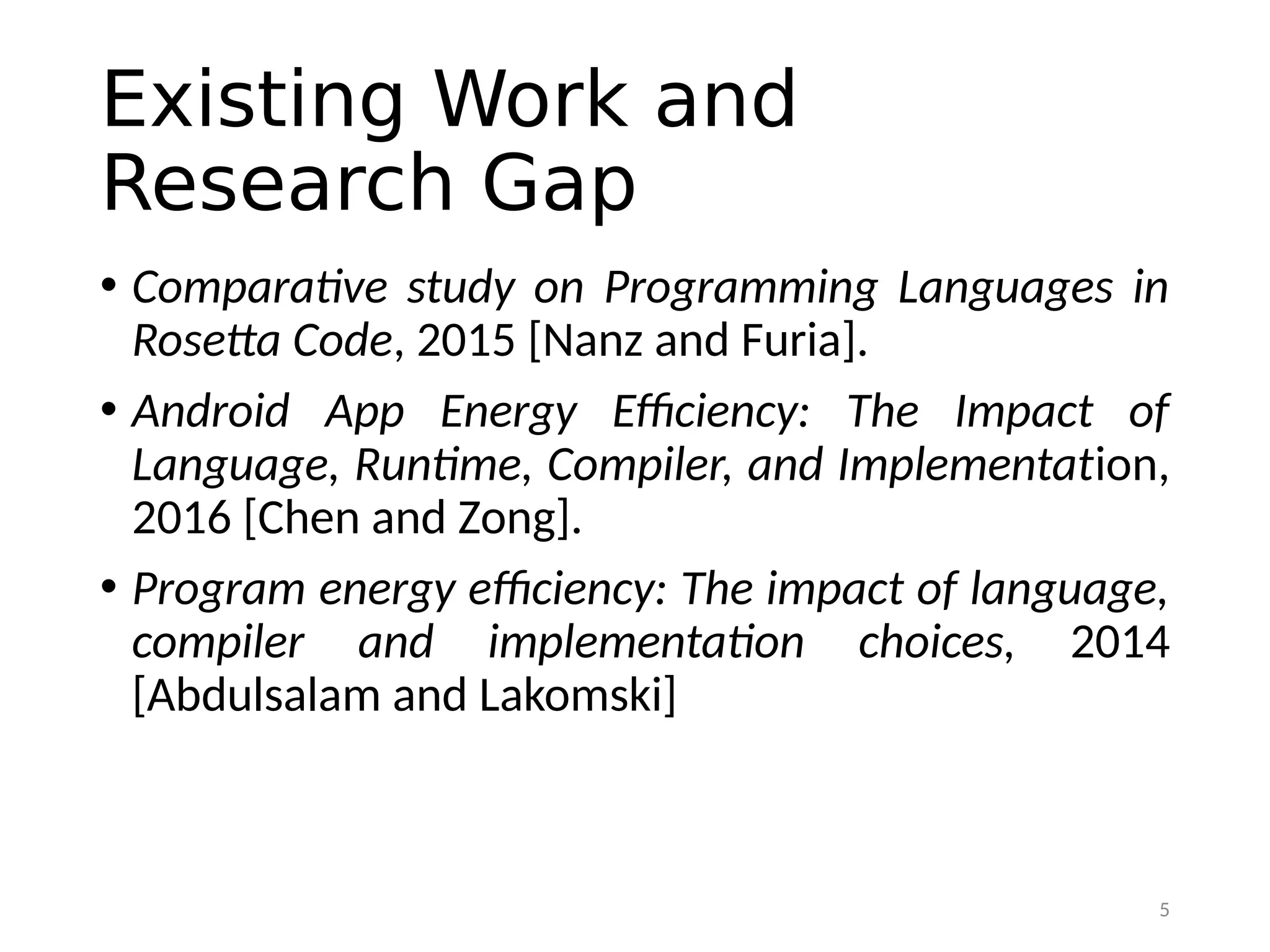 Programming Languages Energy Consumption: An Empirical Study | PPT