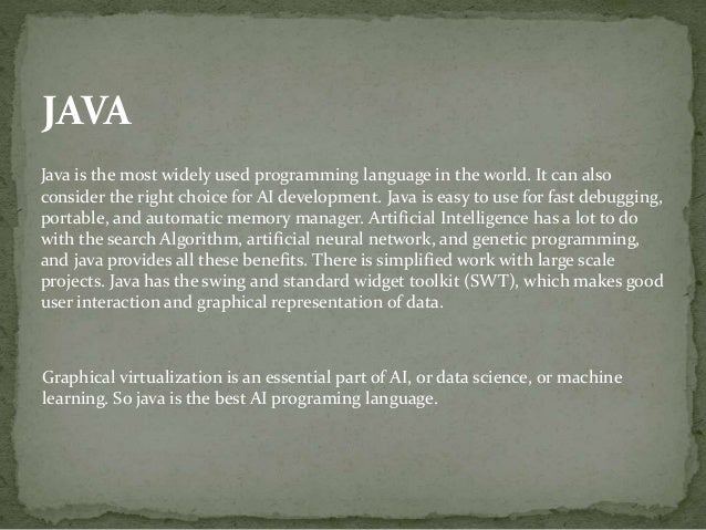 Programming languages for ai | PPTX