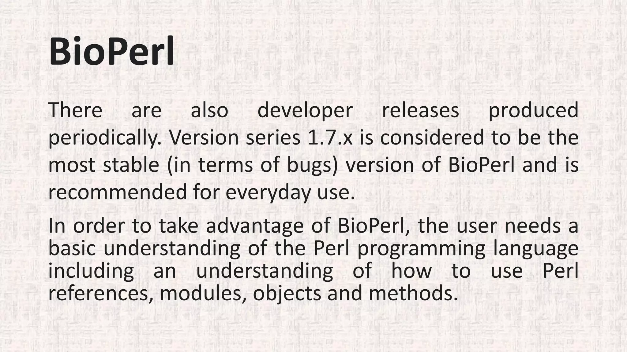 Programming languages in bioinformatics by dr. jayarama reddy | PDF