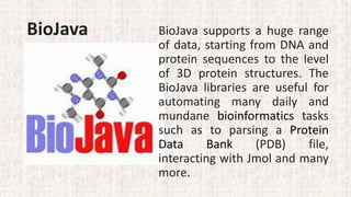 Programming languages in bioinformatics by dr. jayarama reddy | PDF