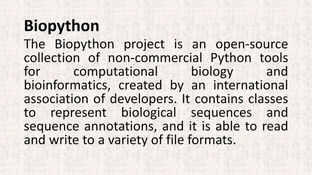 Programming languages in bioinformatics by dr. jayarama reddy | PDF