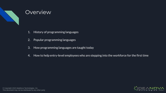 Programming Languages of Importance in Modern Academics & Industries | PPT