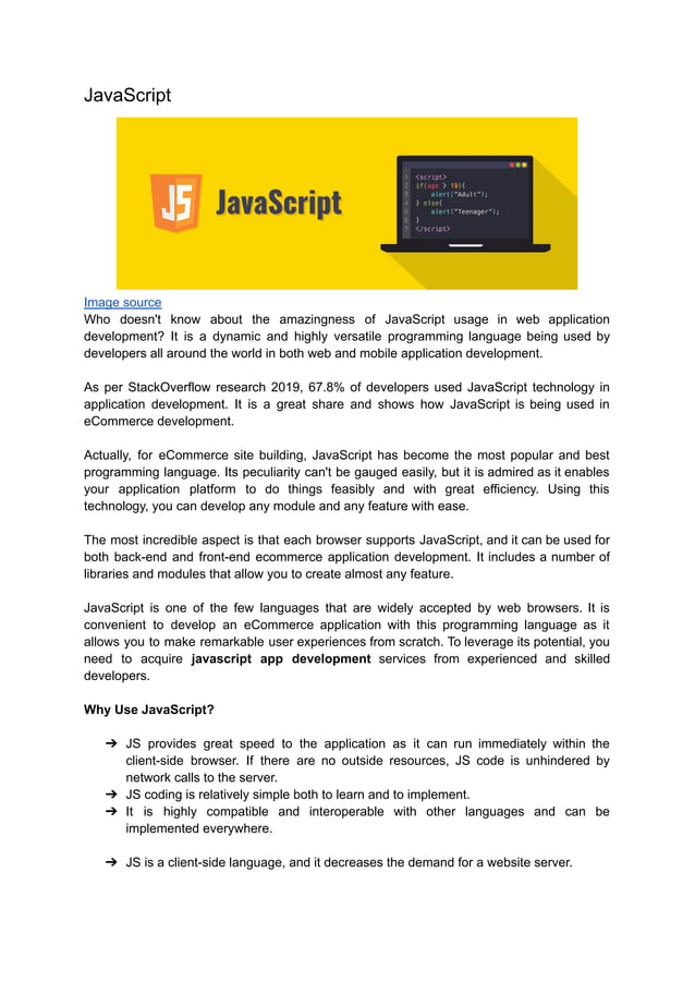 Programming languages used for ecommerce development | PDF