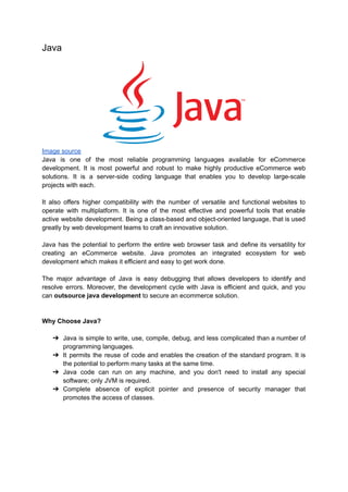 Programming languages used for ecommerce development | PDF