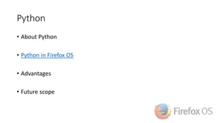 Programming languages used in Firefox OS | PPTX