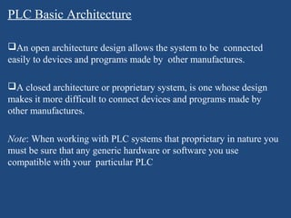 Programming logic controllers (plc) | PPT