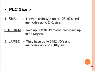 Programming logic controllers (plc) seminar | PPTX