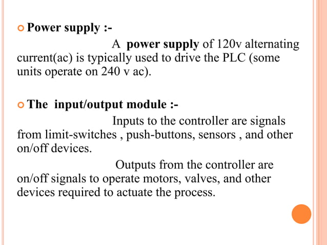 Programming logic controllers (plc) seminar | PPTX