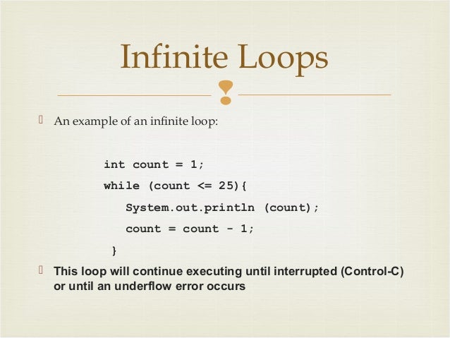 Programming loop
