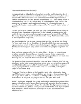 Programming methodology lecture25 | PDF