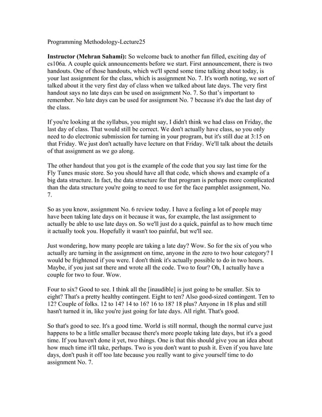 Programming methodology lecture25 | PDF