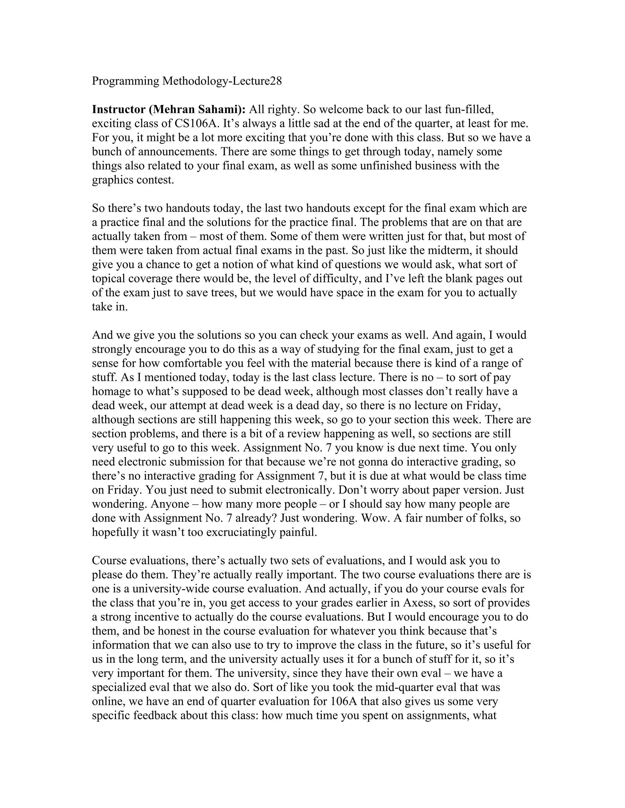 Programming methodology lecture28 | PDF