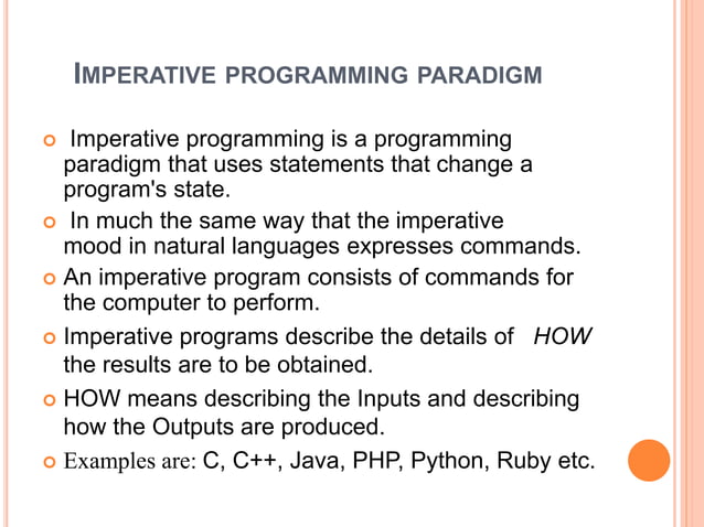 Programming paradigm | PPTX
