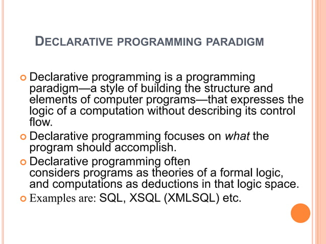 Programming paradigm | PPT