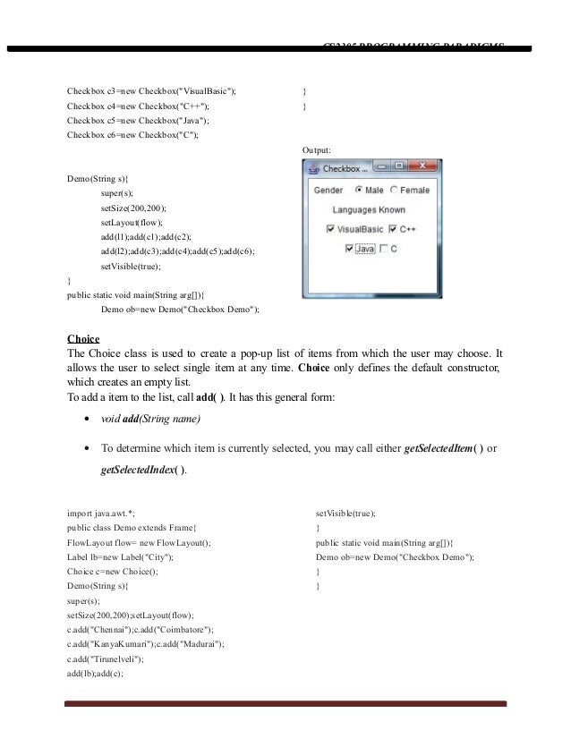 Programming paradigms