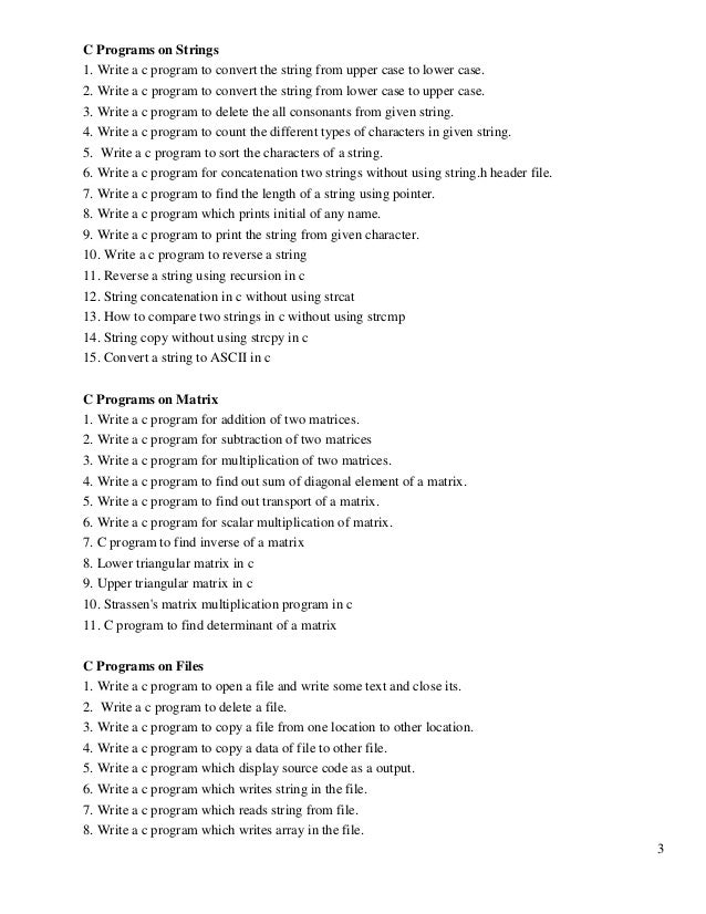 Programming Practice Questionsc