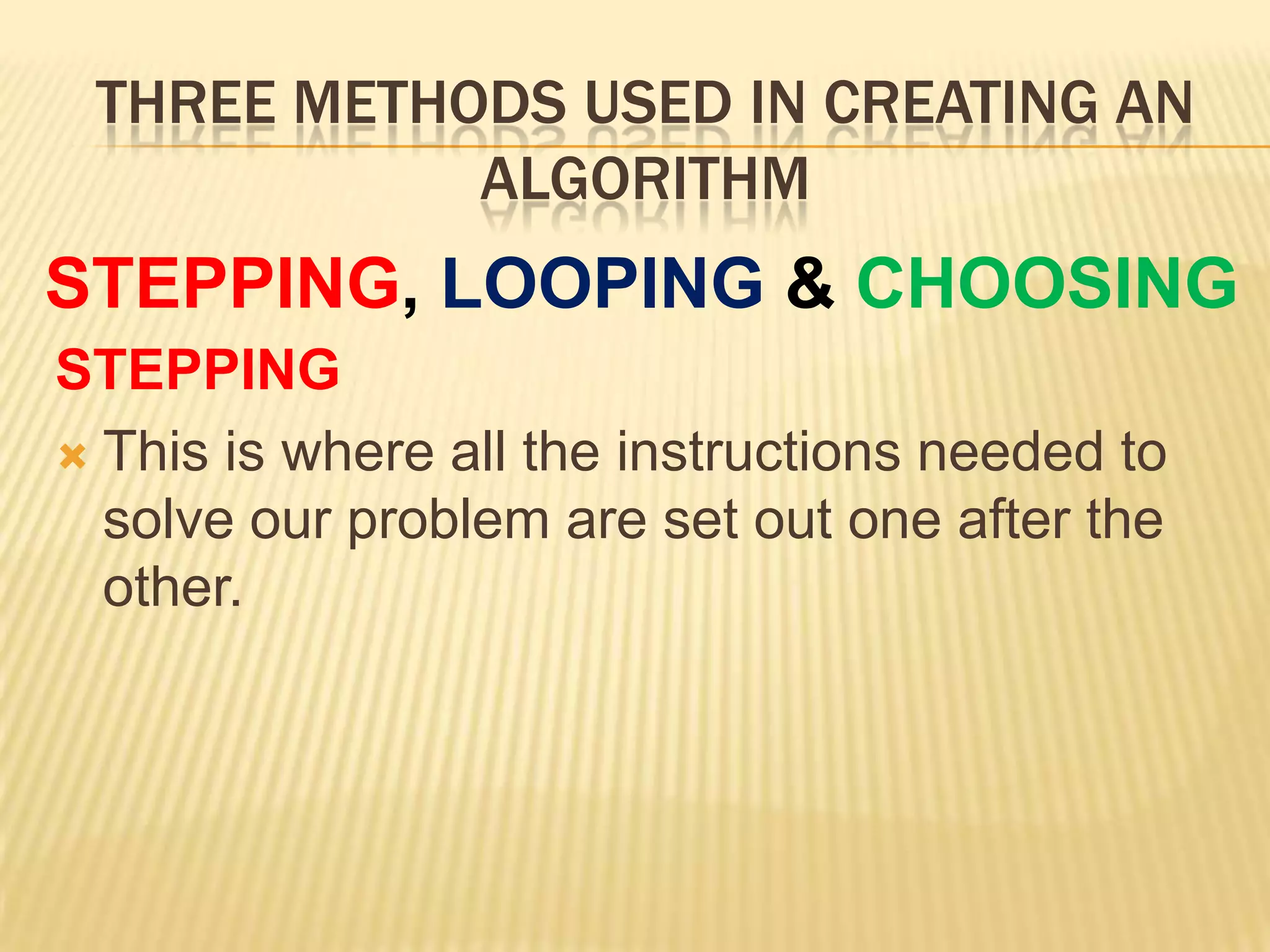 Programming Preparationstepping Algorithm Ppt