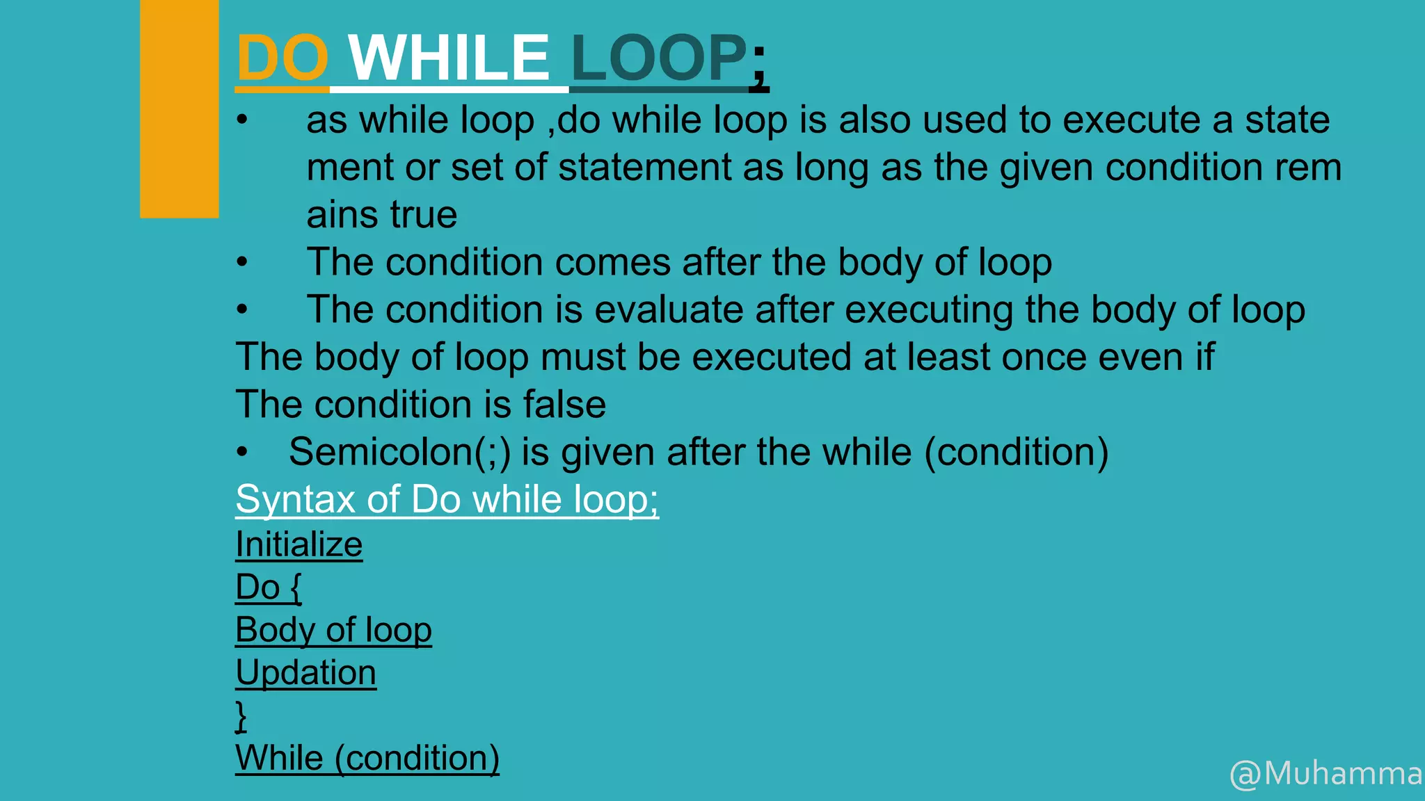 Loops In C Programming Language Ppt