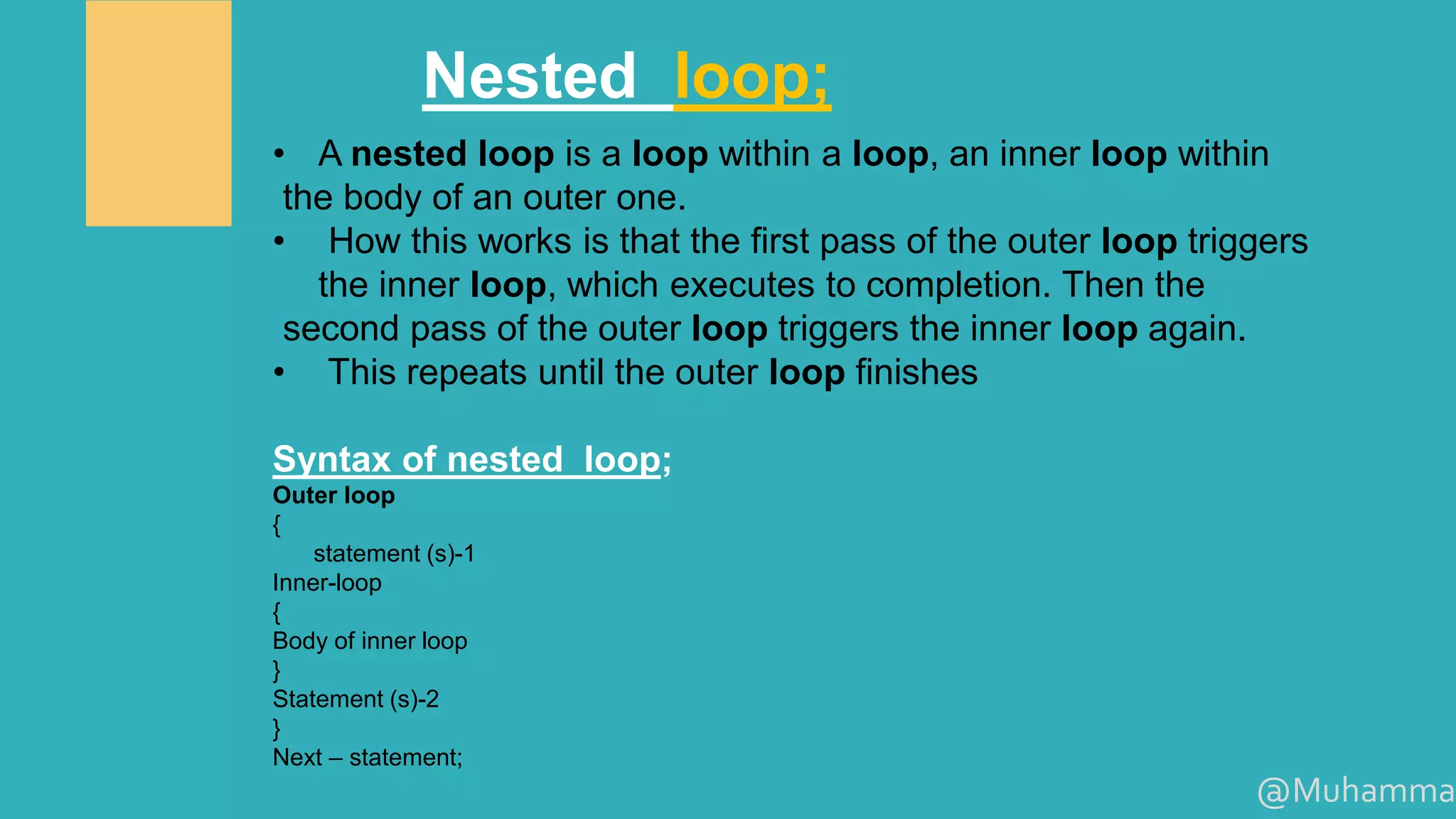 Loops In C Programming Language Ppt