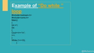 Loops in c++ programming language | PPTX