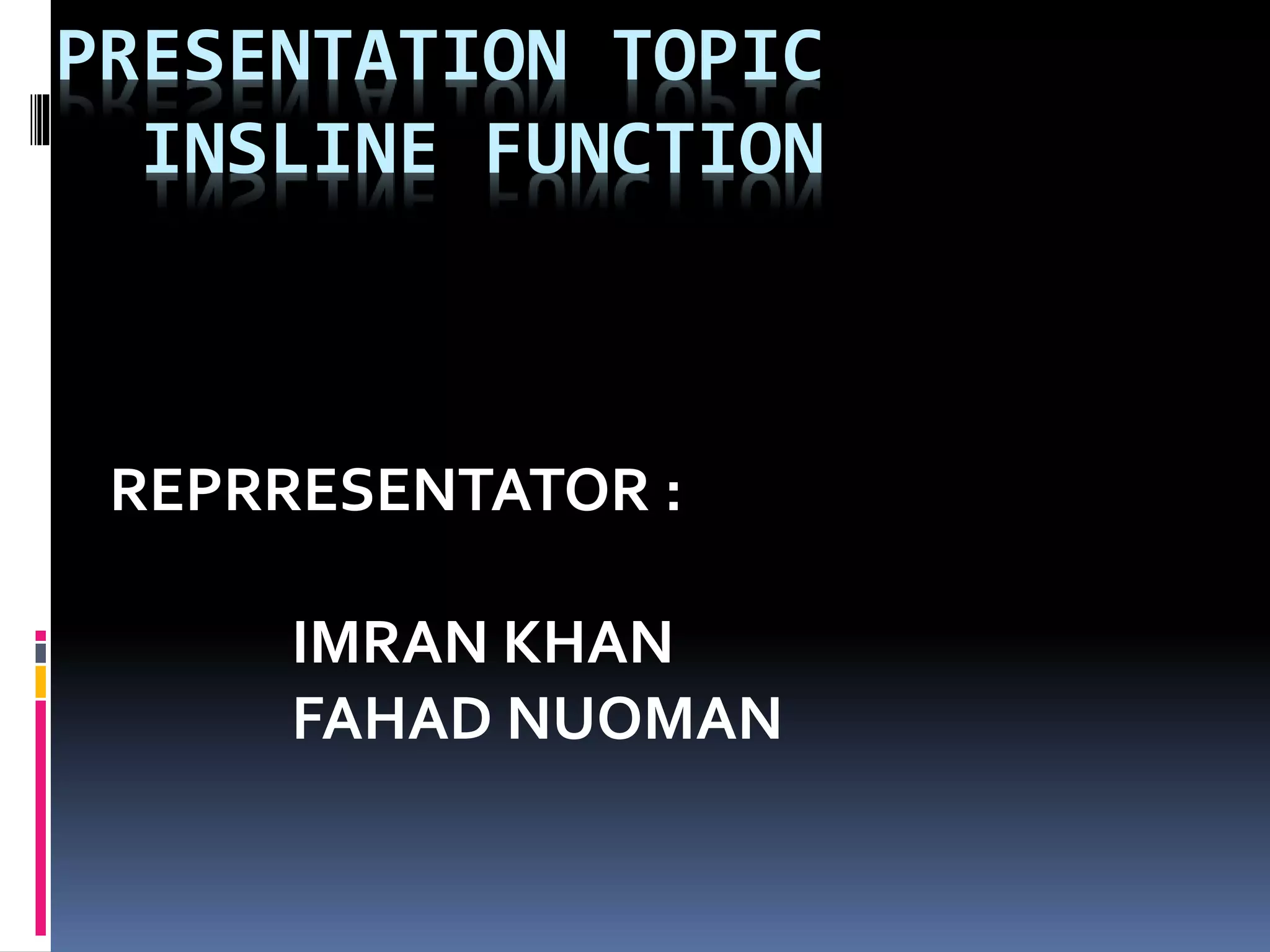 inline function | PPT