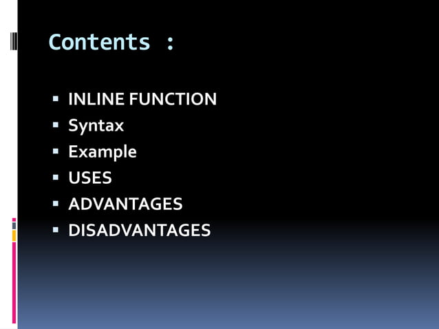 inline function | PPT