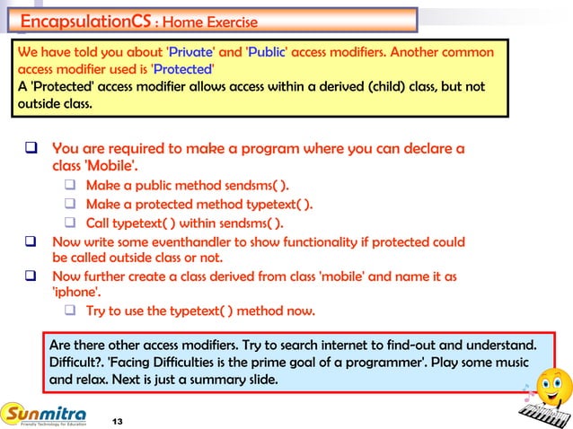 Programming Primer Encapsulation CS | PPT