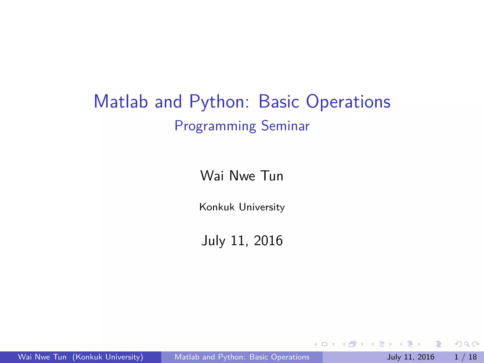 Matlab And Python Basic Operations Ppt