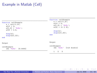 Matlab and Python: Basic Operations | PDF | Programming Languages ...