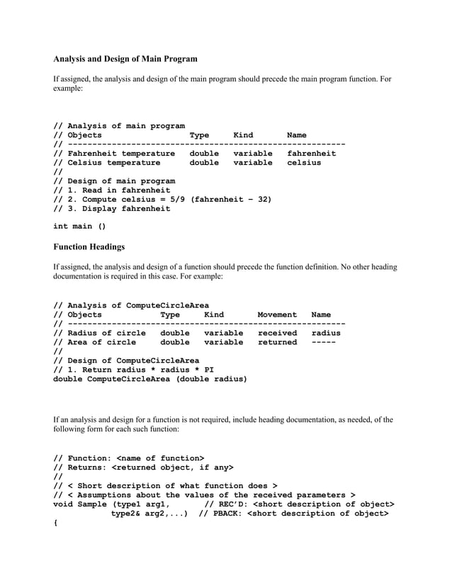 Programming style guideline very good | PDF